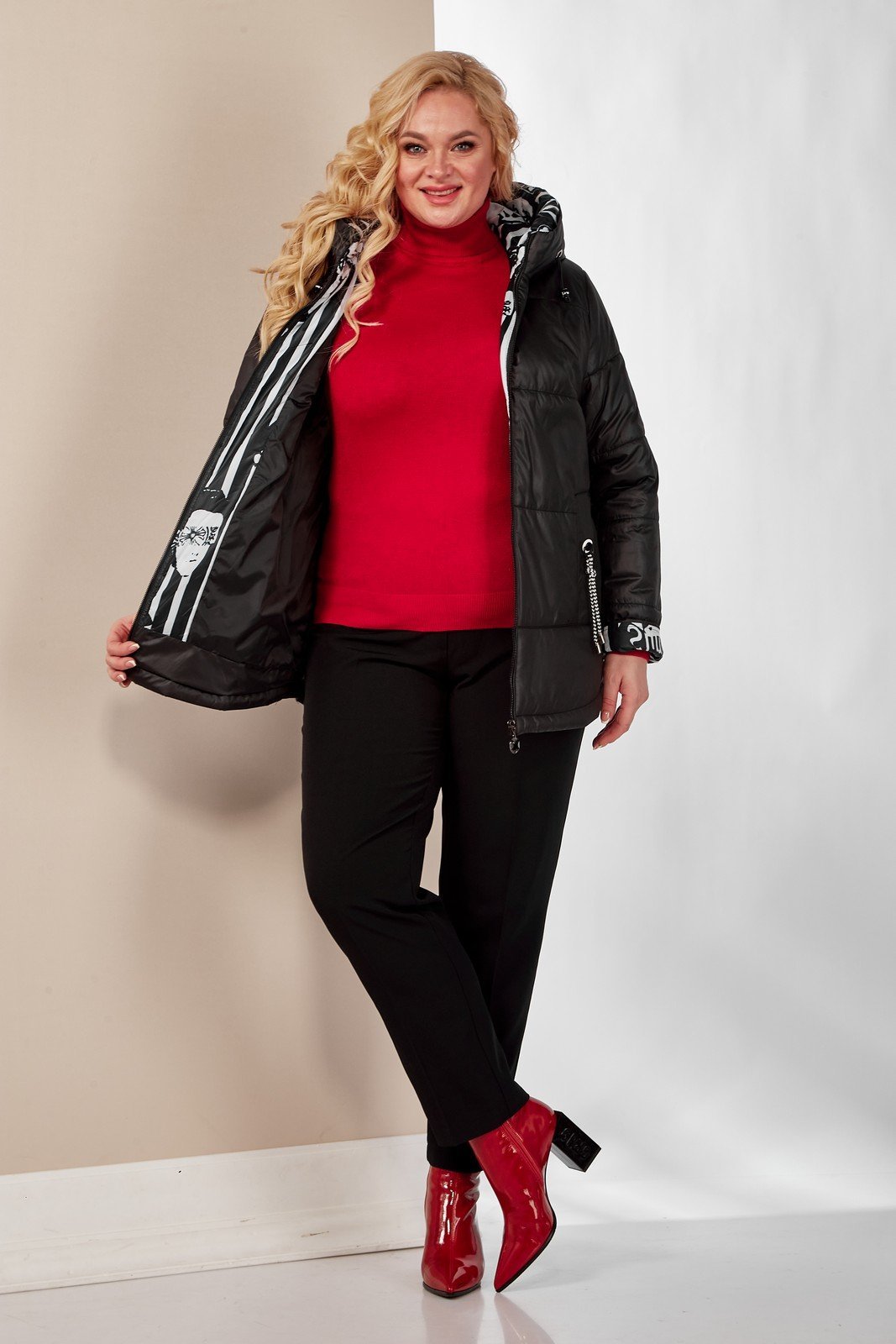 Куртка 2114 черный Shetti купить в интернет магазине Велесмода